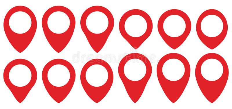 Set Of Map Pointer Location Symbols Web Location Point Icon Pointer Arrow Mark Stock Vector