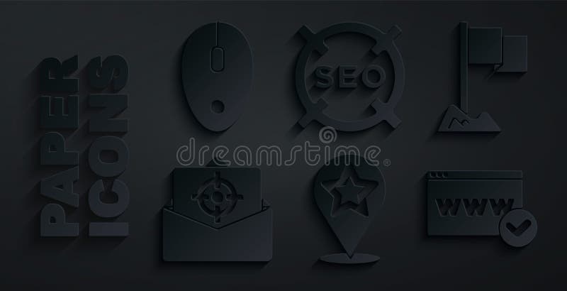 Set Map Pointer with Star, Location Marker, Mail and E-mail, Website ... Set Map Pointer with Star, Location Marker, Mail and E-mail, Website ...
