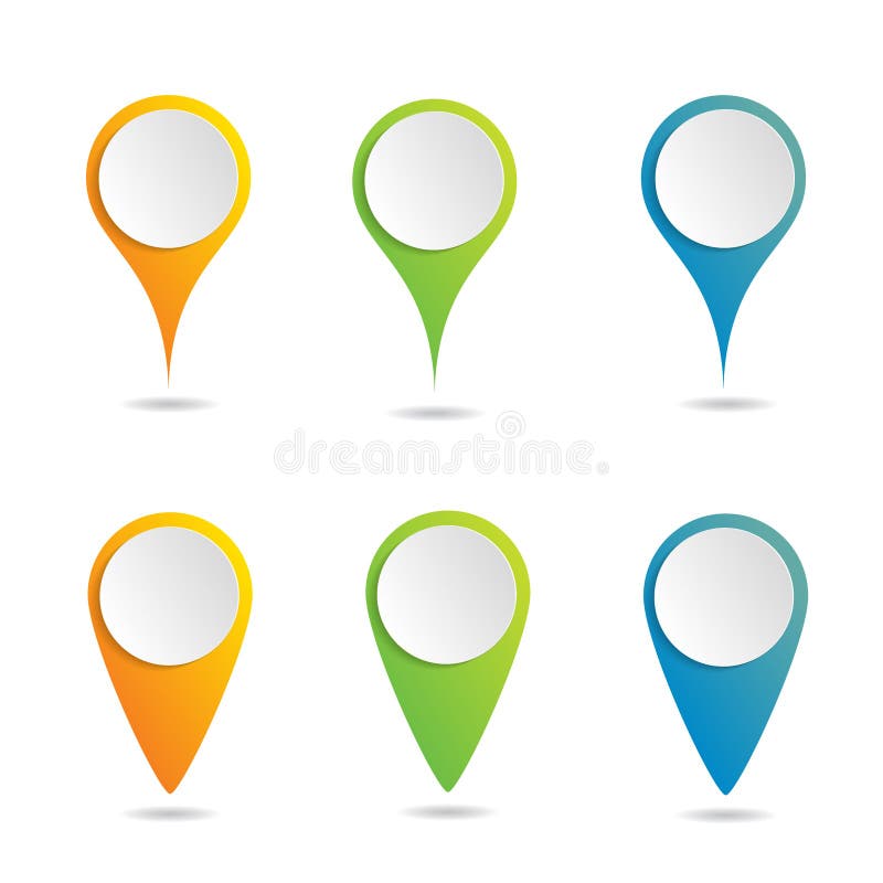 Set of Map Pointers - Vector Stock Vector - Illustration of destination ...