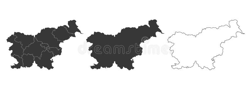 Set of 3 Maps of Slovenia - Vector Illustrations Stock Vector ...