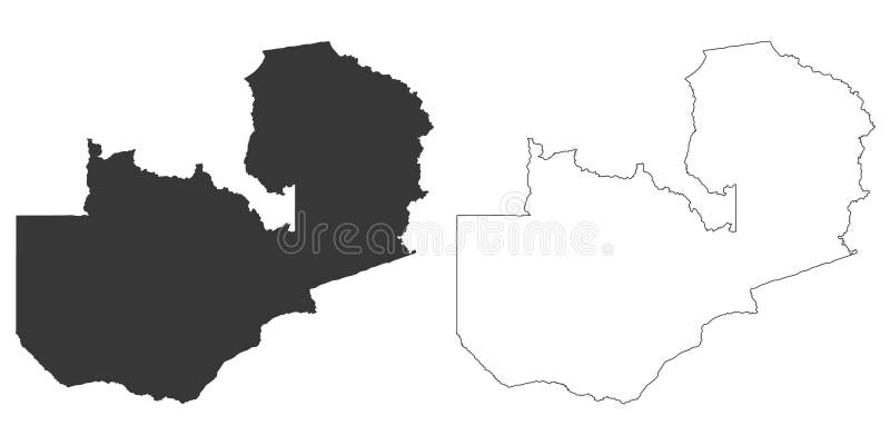 Set of Maps of Zambia - Vector Illustrations Stock Vector ...