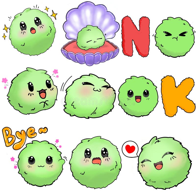 Cute Marimo Stock Illustrations – 1 Cute Marimo Stock Illustrations ...