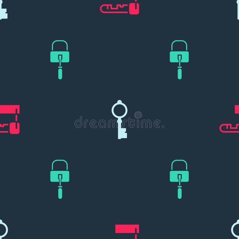 Set Marked Key, Old and Lock Picks for Lock Picking on Seamless Pattern ...