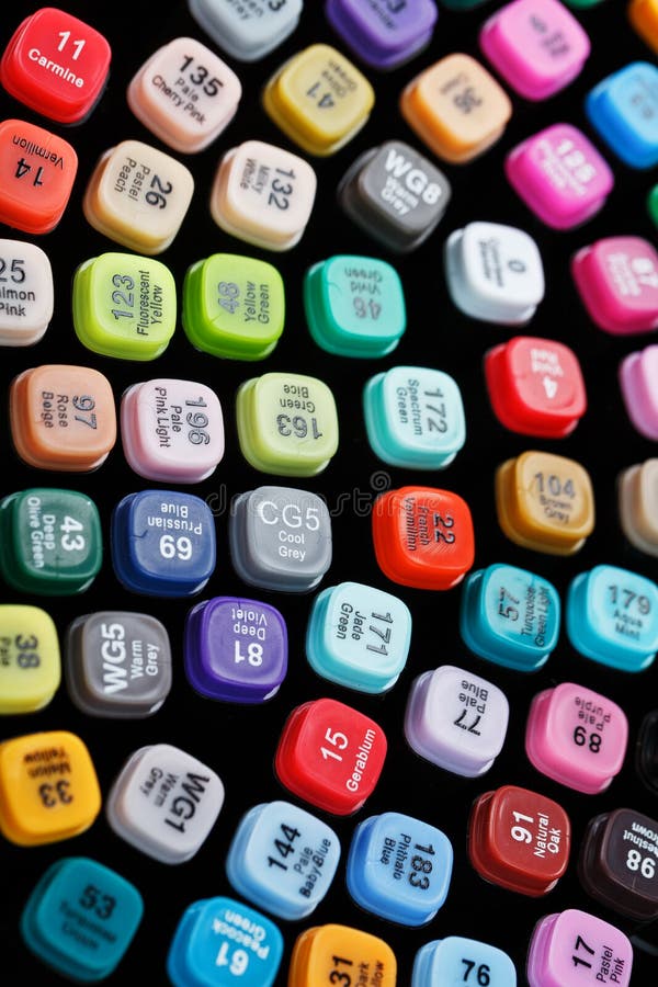 A Set of Markers for Drawing in Different Colors for Sketching with ...