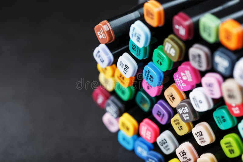 A Set of Markers for Drawing in Different Colors for Sketching with ...