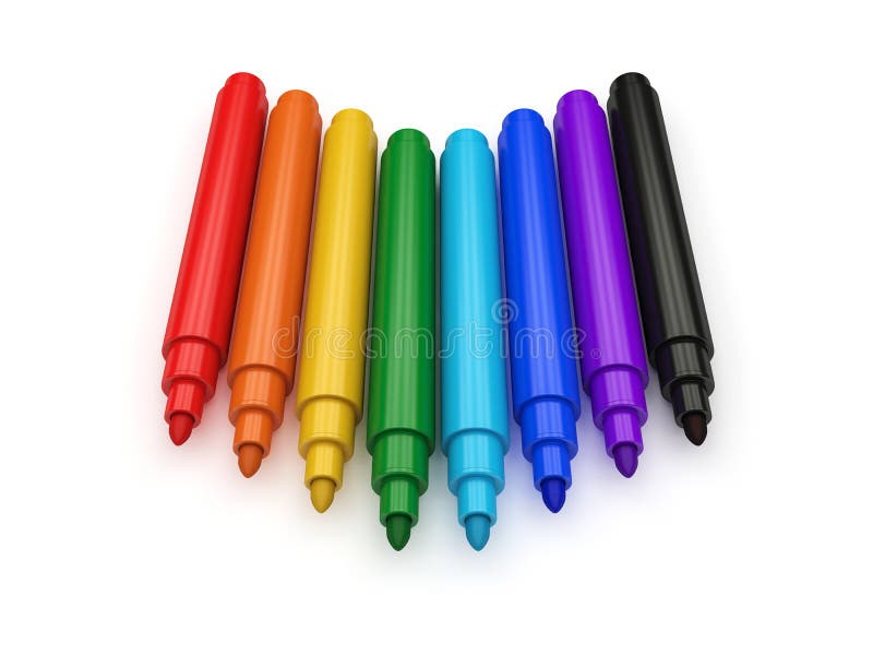 Set of markers stock photo. Image of markers, graphic - 60668836