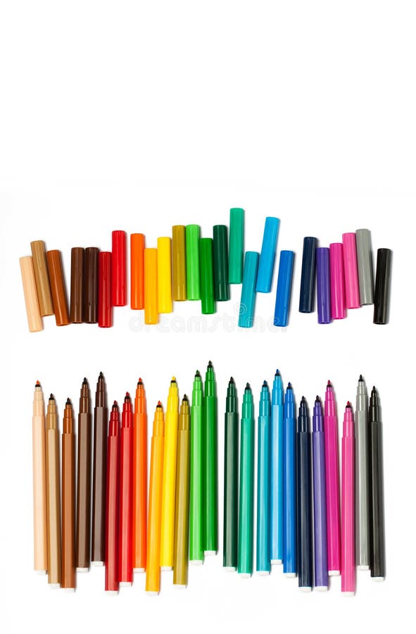 Set of markers stock image. Image of group, multicolored - 101177499