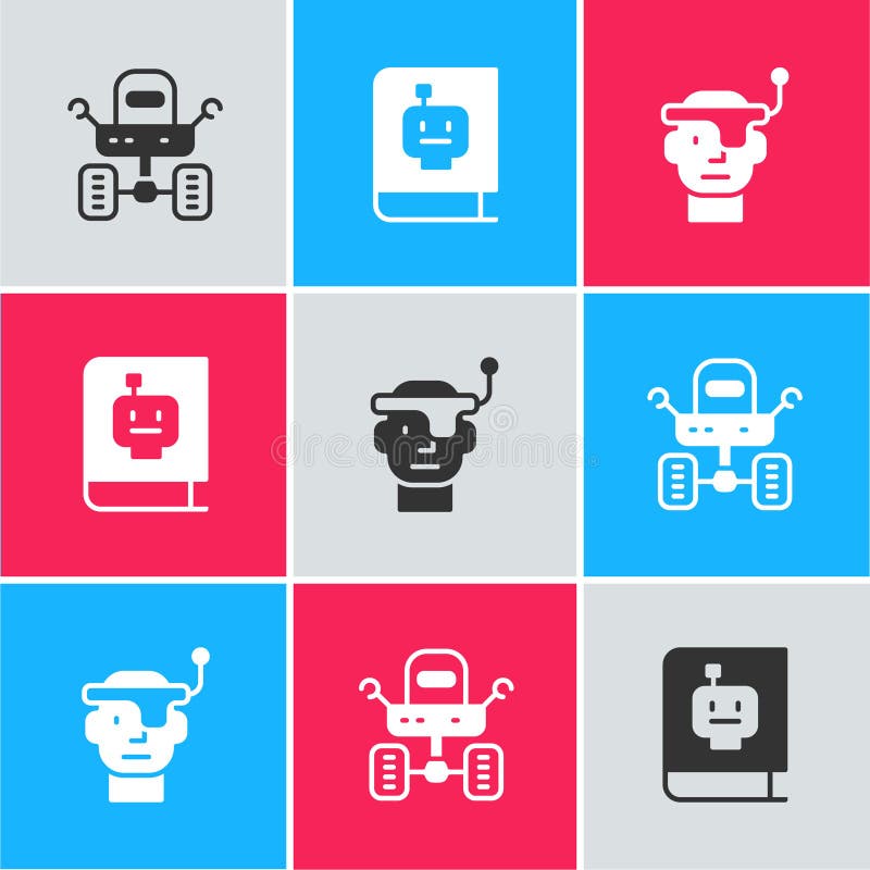 Set Mars Rover, User Manual and Smart Glasses Icon. Vector Stock Vector ...