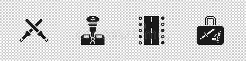 Set Marshalling Wands, Pilot, Airport Runway and Suitcase Icon. Vector ...