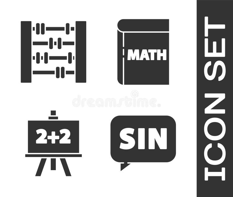 Set Mathematics Function Sine, Abacus, Chalkboard and Book with Word ... Set Mathematics Function Sine, Abacus, Chalkboard and Book with Word ...