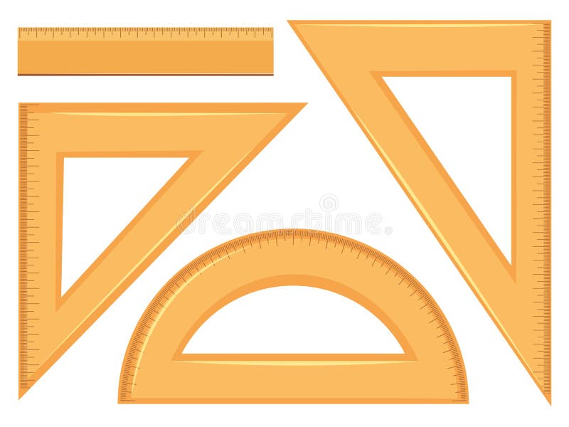 Set of Mathematics Geometry Tools Stock Vector - Illustration of clip ...