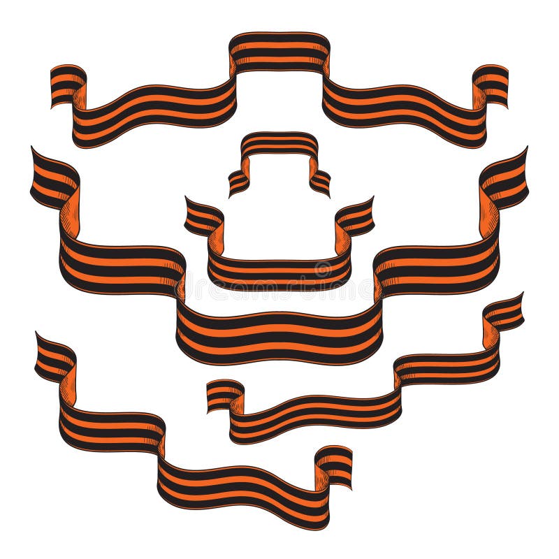 Set of May 9 ribbons stock vector. Illustration of badge - 58288436