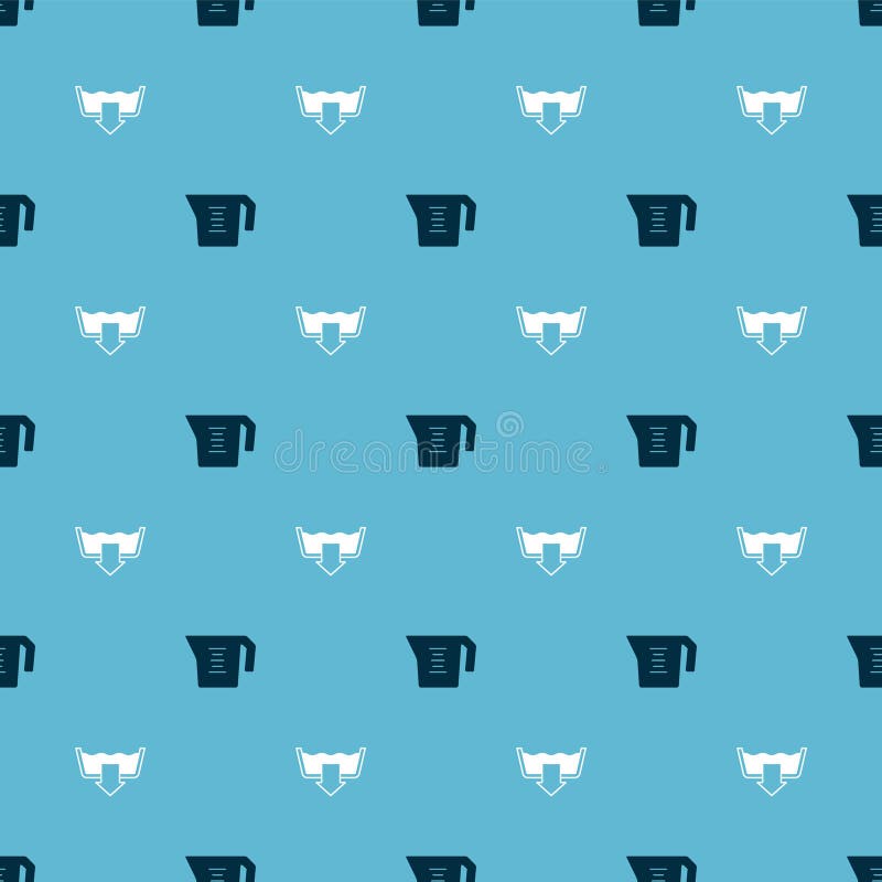 Set Measuring Cup and Washing Modes on Seamless Pattern. Vector Stock ...
