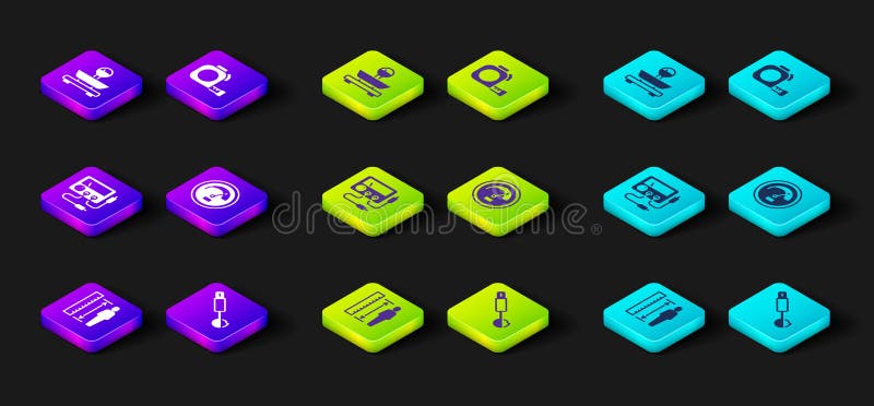 Set Measuring Height Body, Spoon, Multimeter, Voltmeter, Speedometer ...