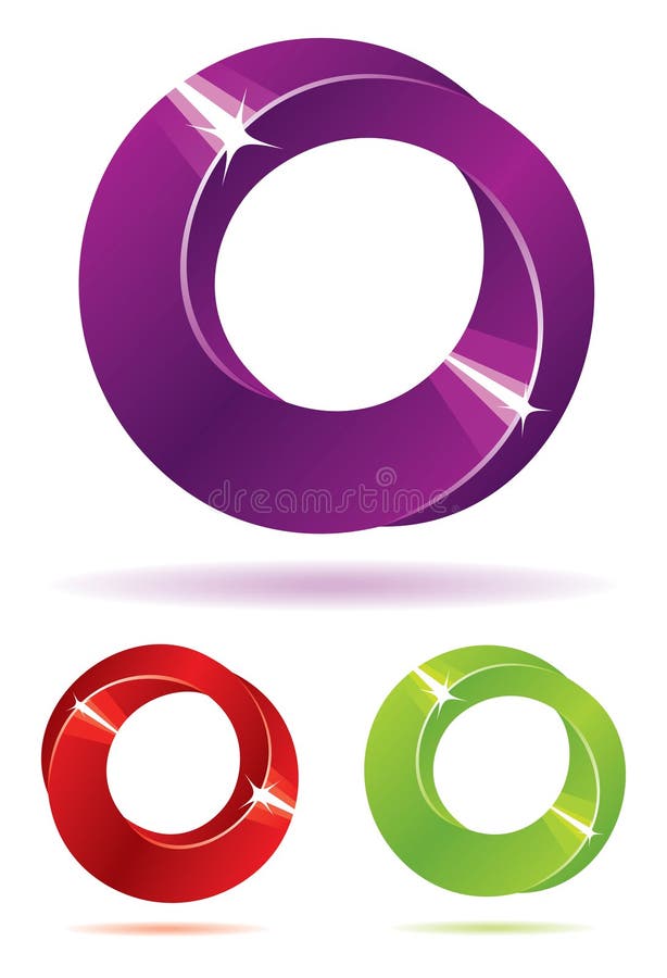 Set of mebius strips. stock vector. Illustration of isolated - 13478946