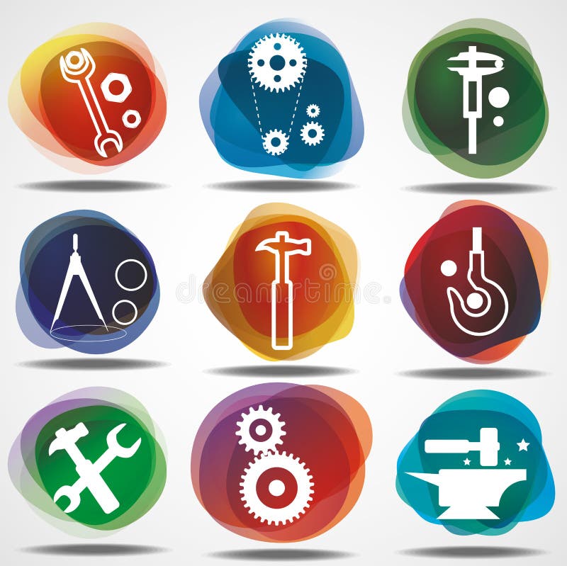 Set Of Mechanical Icons. Stock Photos - Image: 28079663
