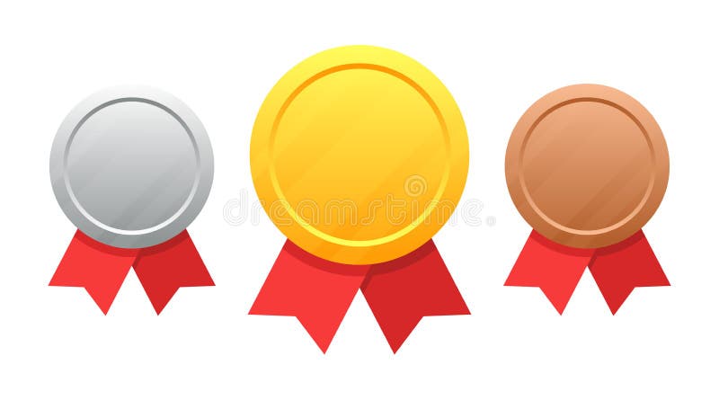 Gold Silver Bronze Medal Clipart