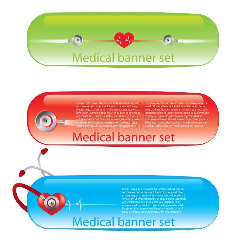 Modern Web2 Medical Banners Stock Vector - Illustration of emergency ...