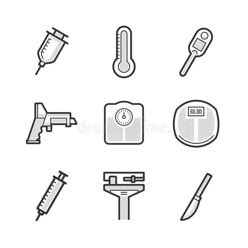 Medical Device Icon Set of Operating Room Stock Vector - Illustration ...