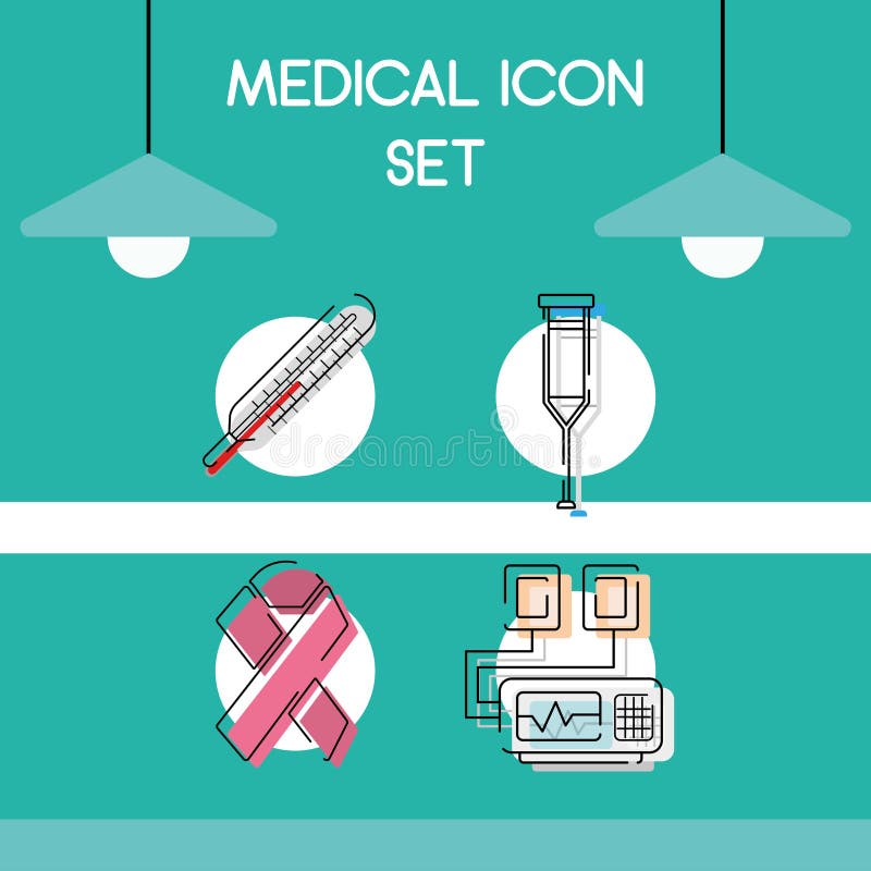 Set of Medical Icons Vector Stock Vector - Illustration of ribbon ... Set of Medical Icons Vector Stock Vector - Illustration of ribbon ...