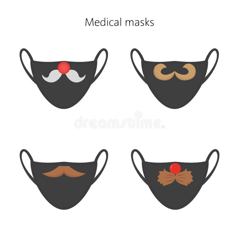 Different mustache styles stock vector. Illustration of white - 117661329