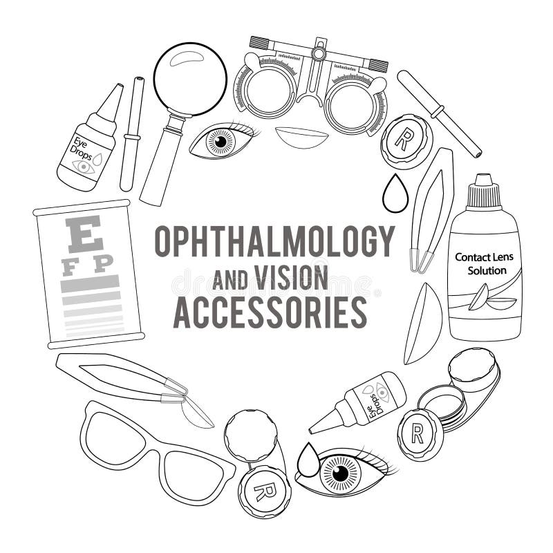 Optics and visual acuity stock vector. Illustration of lens - 104604787