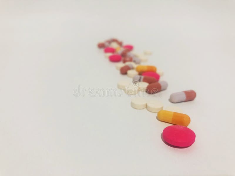 Set of Medicine Pills or Tablets. Stock Image - Image of addiction ...