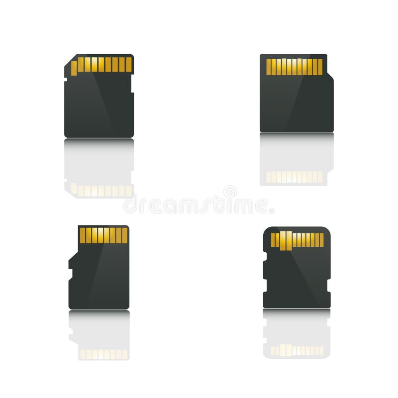 Set Memory Card, Vector Illustration. Stock Vector - Illustration of ...