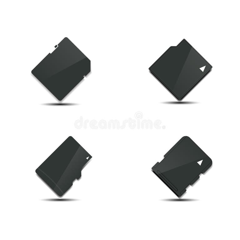 Set Memory Card, Vector Illustration. Stock Vector - Illustration of ...
