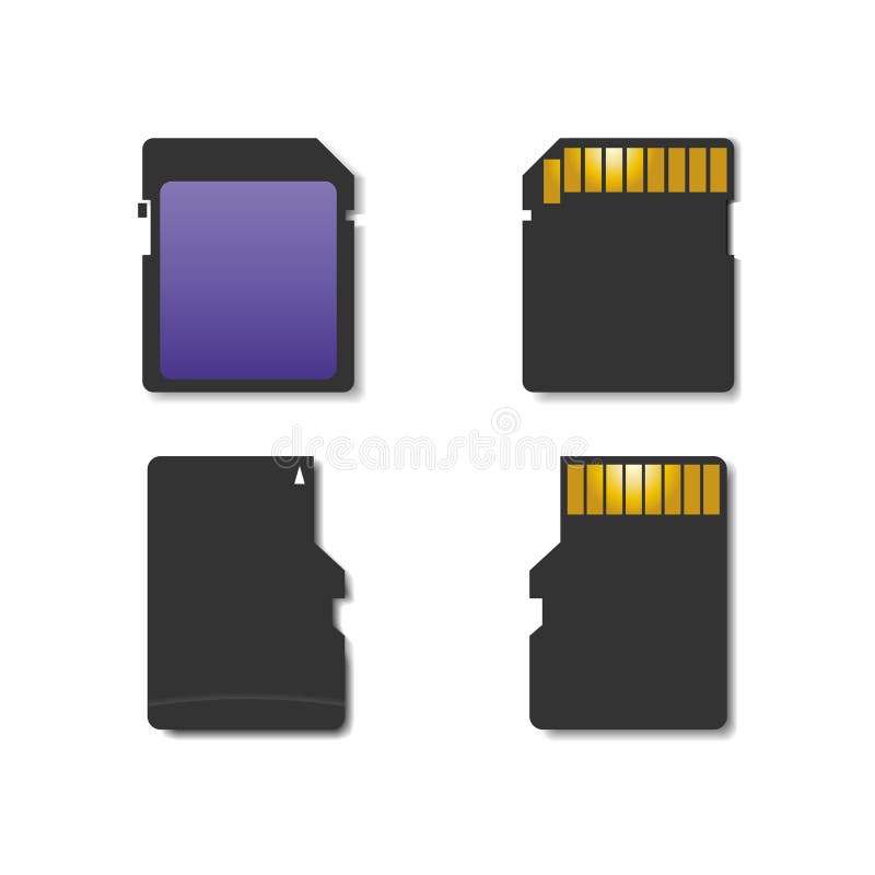 Set Memory Card, Vector Illustration. Stock Vector - Illustration of ...