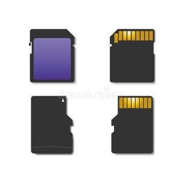 Set Memory Card, Vector Illustration. Stock Vector - Illustration of ...
