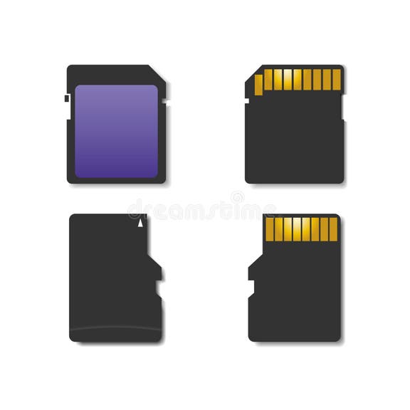 Set Memory Card, Vector Illustration. Stock Vector - Illustration of ...