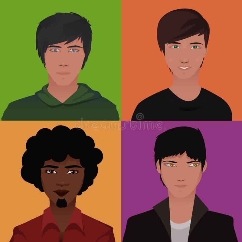 Men avatars stock vector. Illustration of culture, icon - 30194482