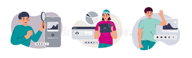 Set Men are Designers of Mobile Applications and Websites. Ui Ux ...