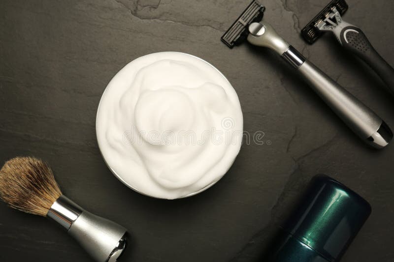 Shaving Tools , Foam, Shaver. Safety Razor. Stock Image - Image of ...