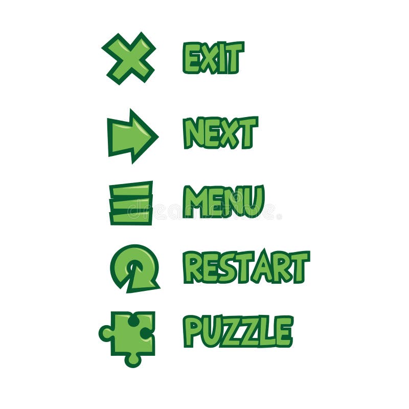 Set of Menu Buttons, Illustration Stock Vector - Illustration of ...