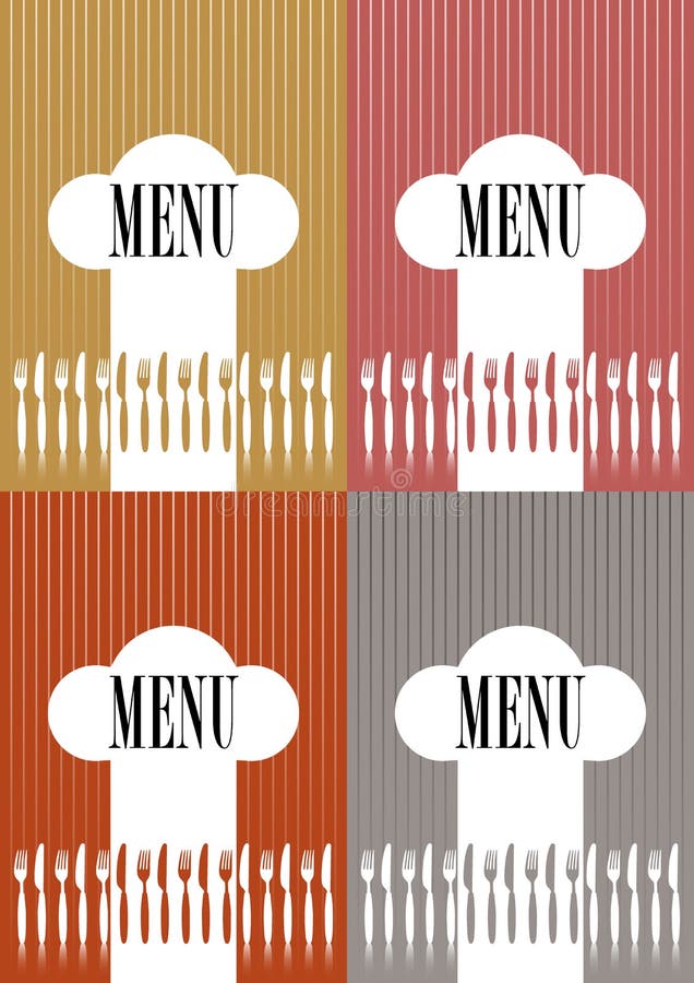 Set of Menu Card Covers stock vector. Illustration of tablecloth - 18535528