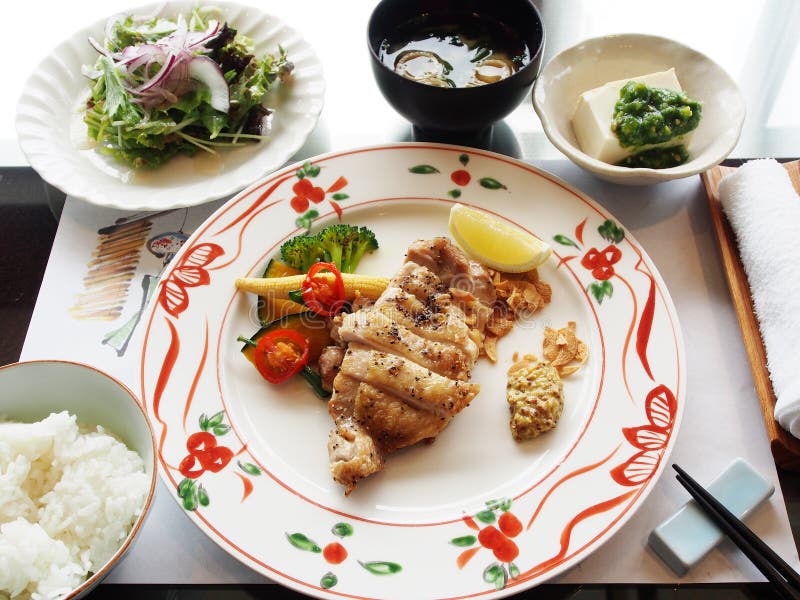 Fried chicken set menu stock photo. Image of meat, fried - 104513006