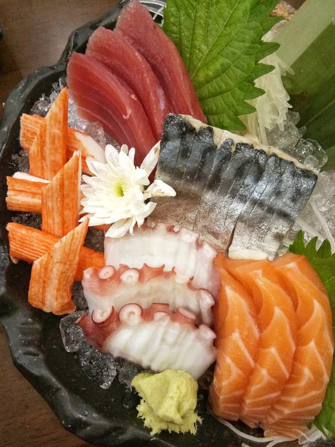 Sashimi stock image. Image of japanese, menu, seafood - 117870581