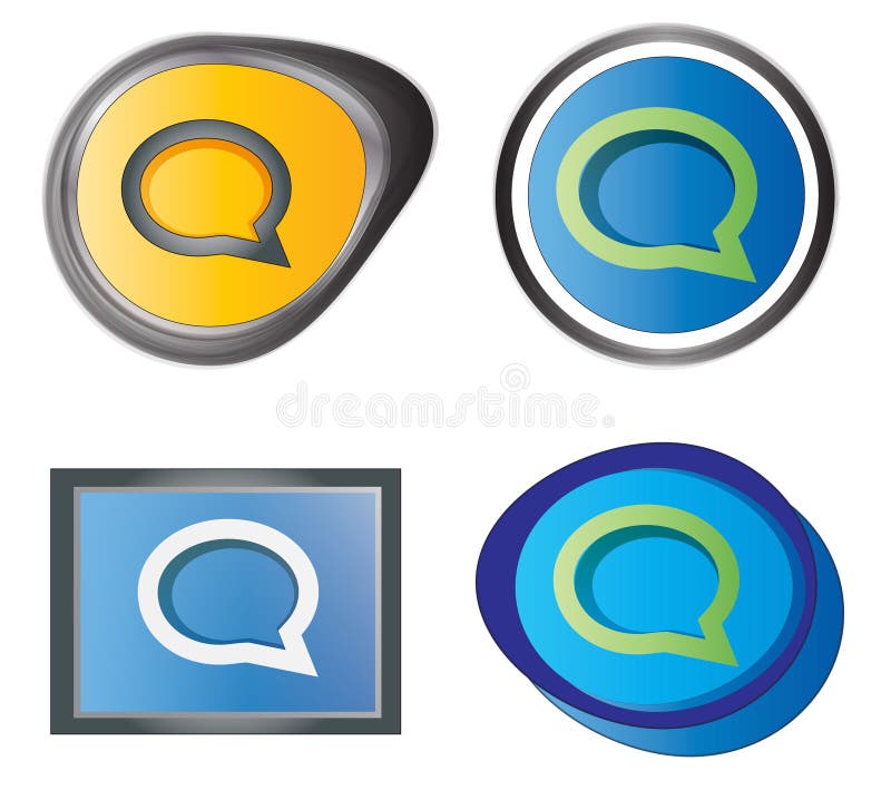 Set of message icons stock vector. Illustration of circle - 41201735