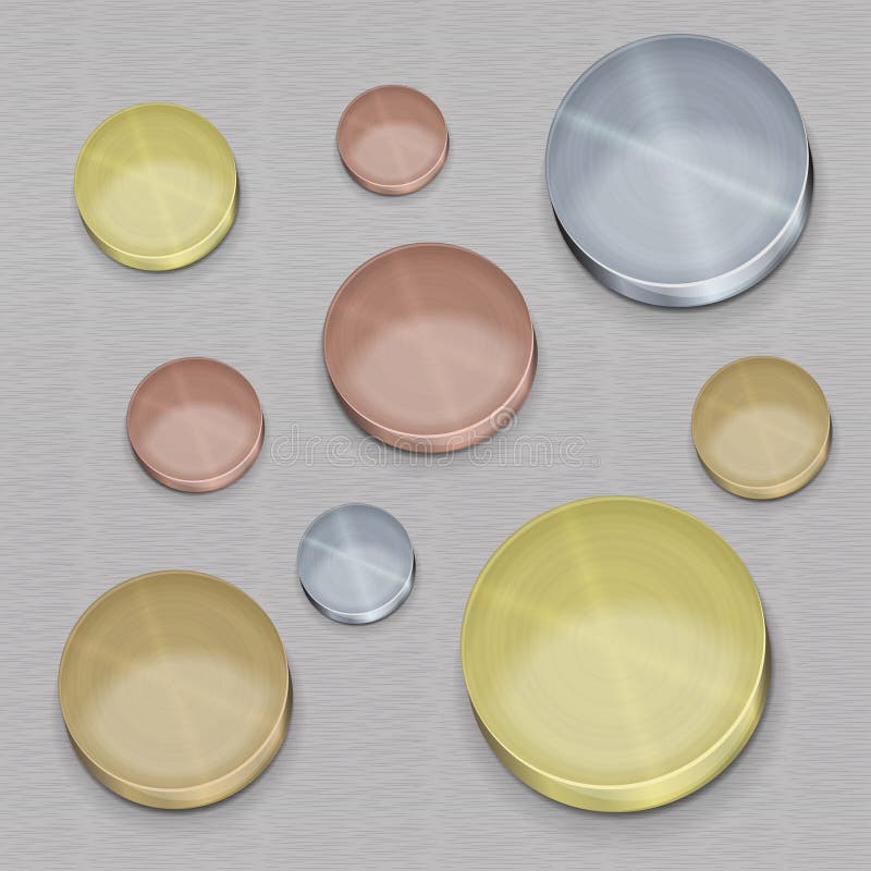 Empty Blank Set Vector Templates for Coin, Price Tags, Sewing Buttons ...