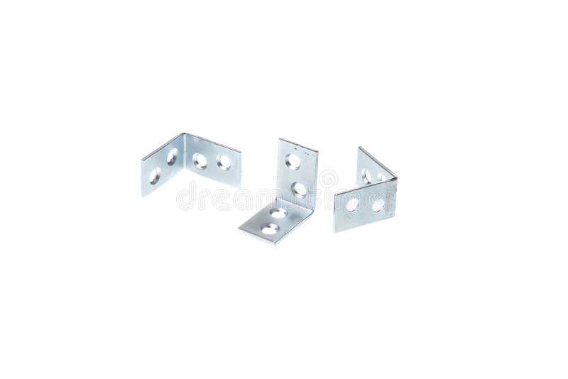 Big Metal 90 Degree Angle Fixating Bracket, Isolated on White ...