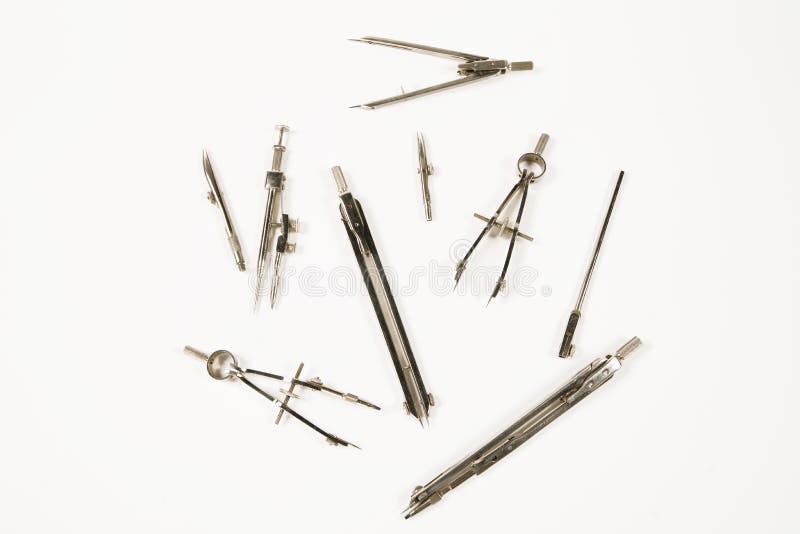 Set of Metal Dividers on White Stock Image - Image of draft, white ...