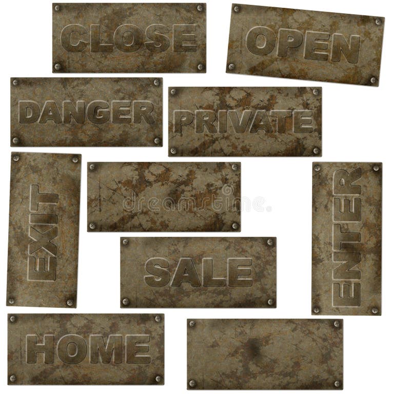 Metal Signage Stock Illustrations – 12,870 Metal Signage Stock ...