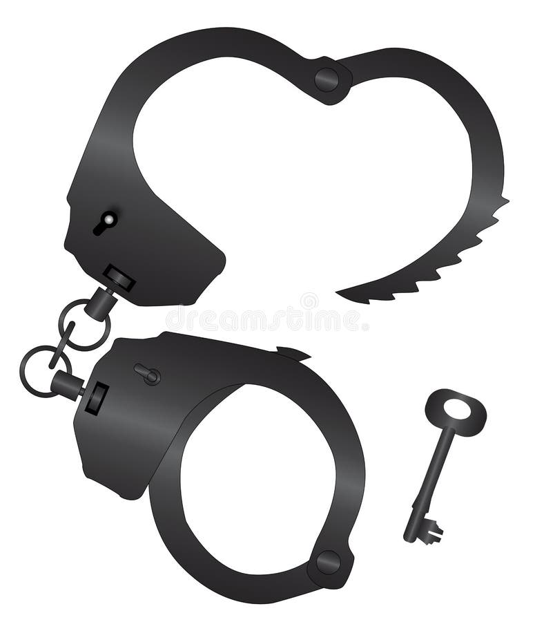 Handcuffs and Key stock vector. Illustration of released - 105614909
