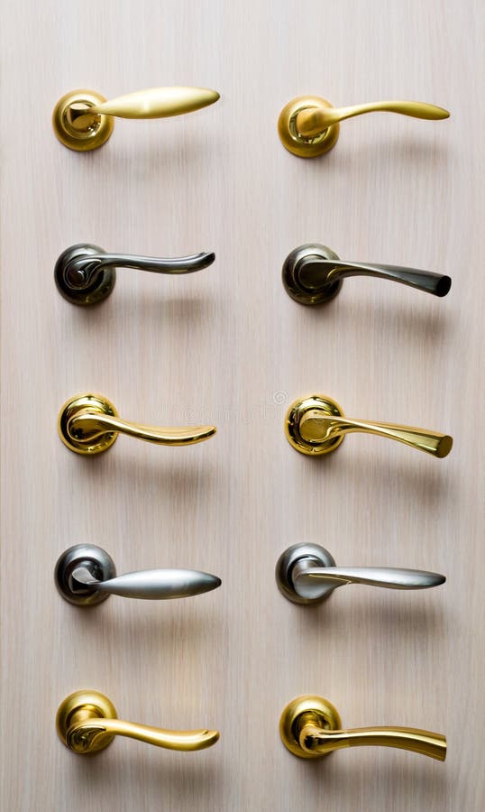 Push brass door handle stock image. Image of horizontal - 2029249