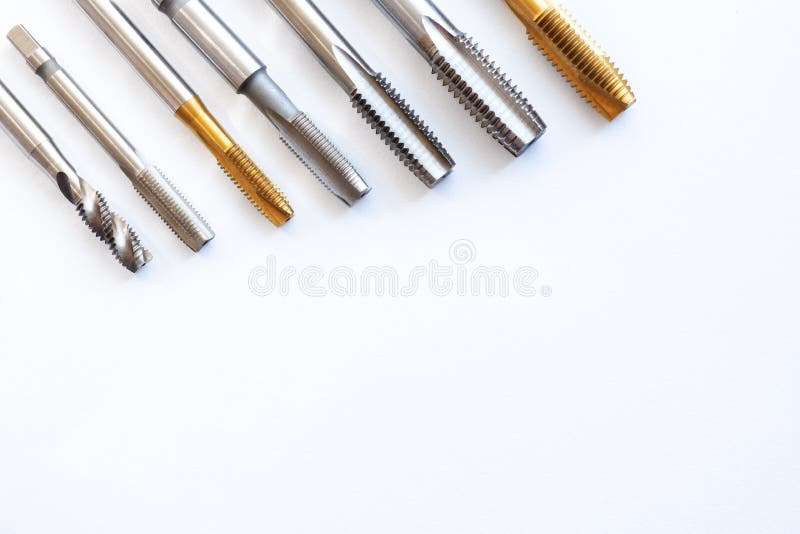 A Set of Metal Marks on a White Background Stock Image - Image of ...
