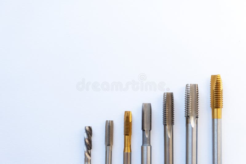 A Set of Metal Marks on a White Background Stock Photo - Image of ...