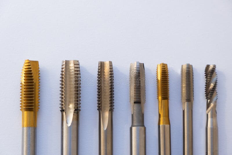 A Set of Metal Marks on a White Background Stock Image - Image of ...