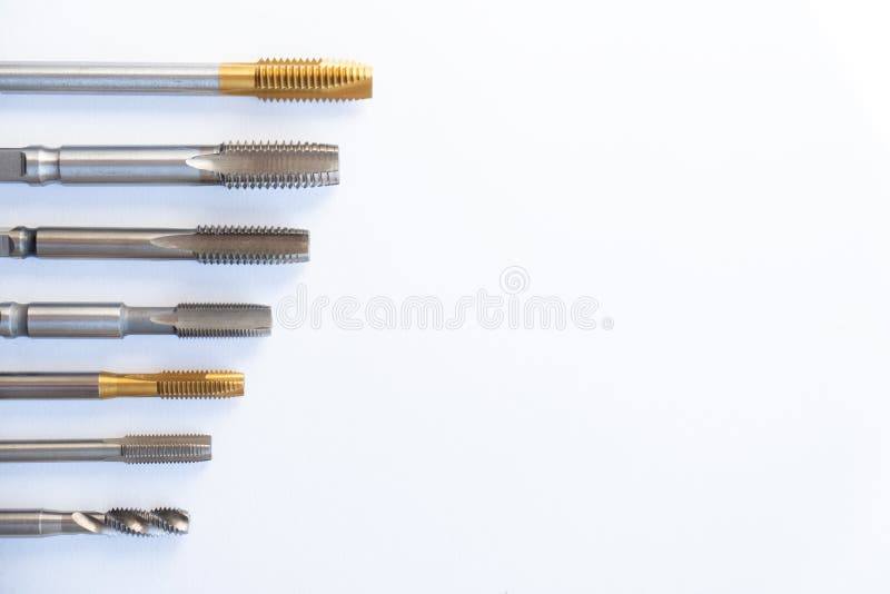 A Set of Metal Marks on a White Background Stock Image - Image of ...